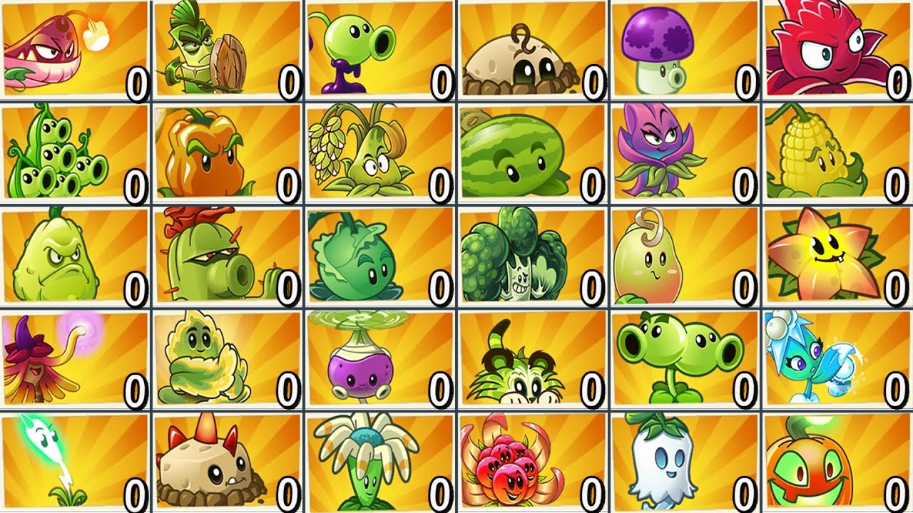 PvZ 2 Challenge - 5 Plants Max Level Power up Can Defeat 8 Other Tiles ...