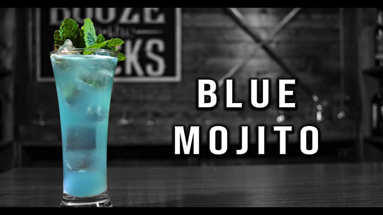 Easy Blue Mojito recipe | Blue Curacao Cocktails | Booze On The Rocks ...