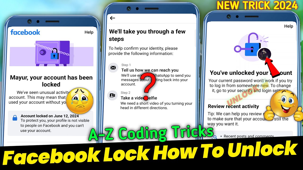 Facebook Lock How To Unlock? | Facebook Account Unlock Kaise Kare | How ...