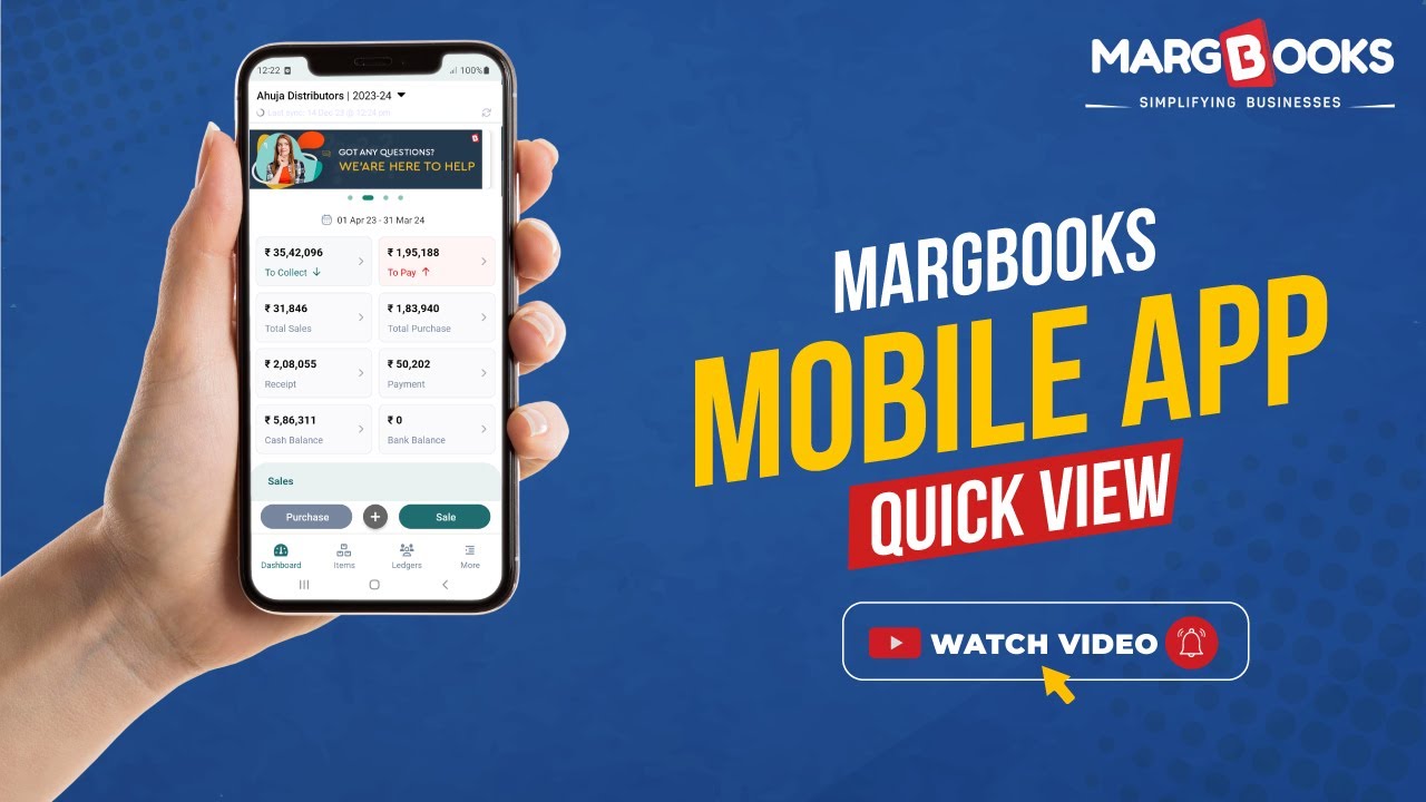MARGBOOKS Mobile App Quick View | ONLINE ACCOUNTING SOFTWARE_ Call ...