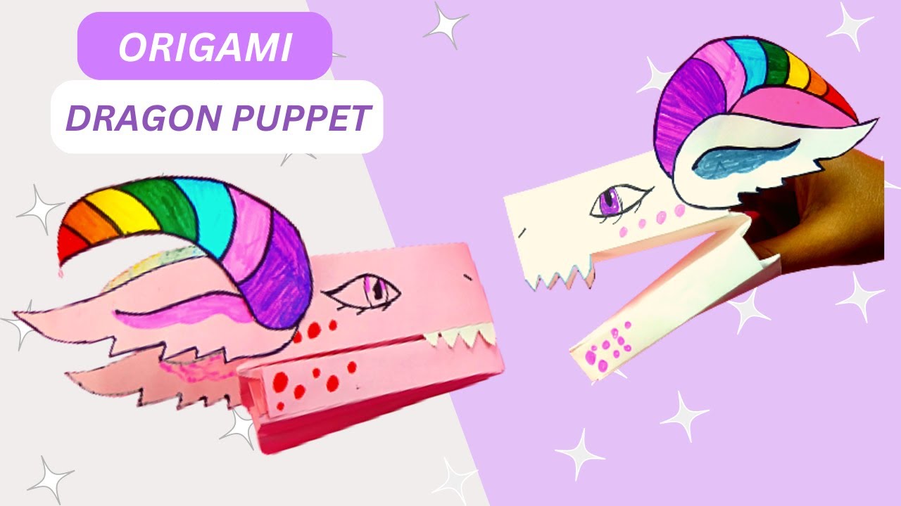 DIY Paper Dragon Puppet TikTok | Easy DIY Paper Dragon Puppet TikTok ...