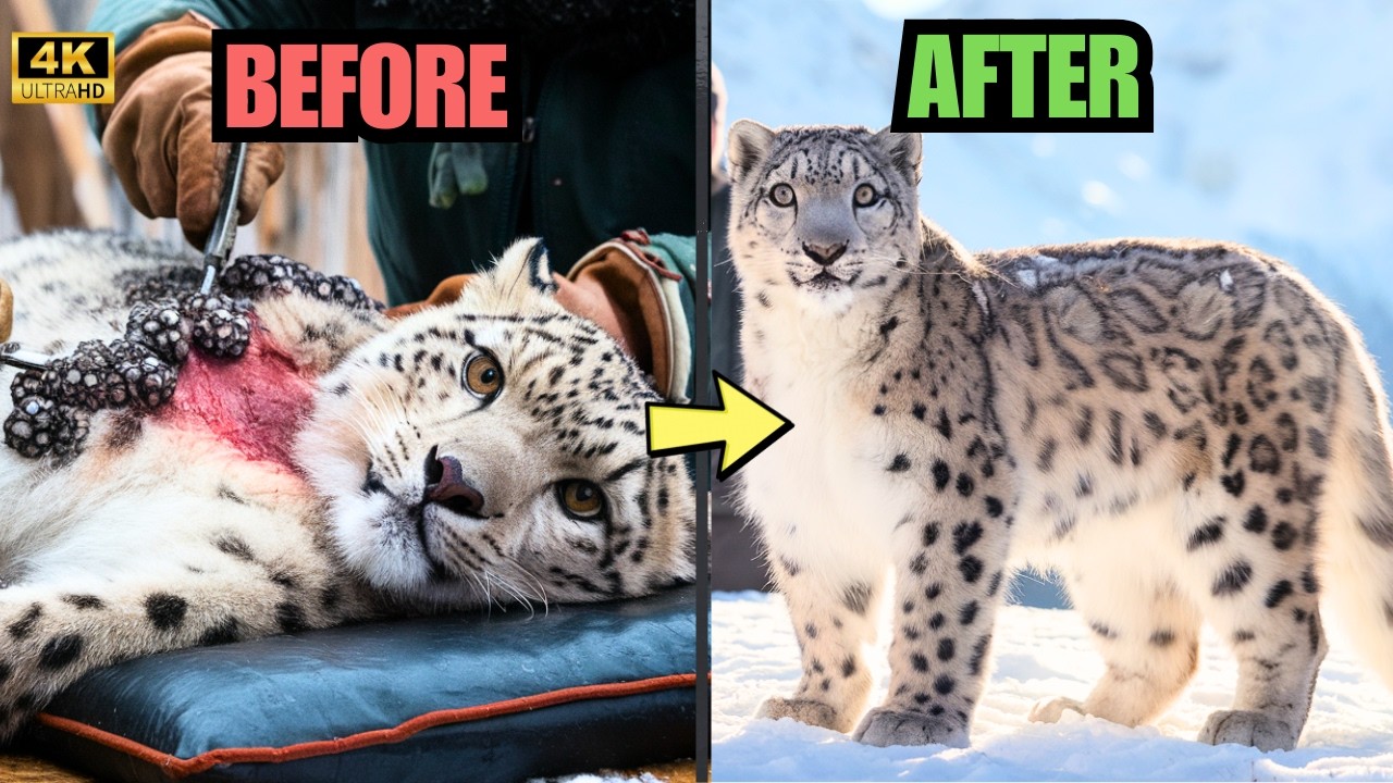 Rescuing A Snow Leopard From Thousands Of Massive Barnacles || Snow ...