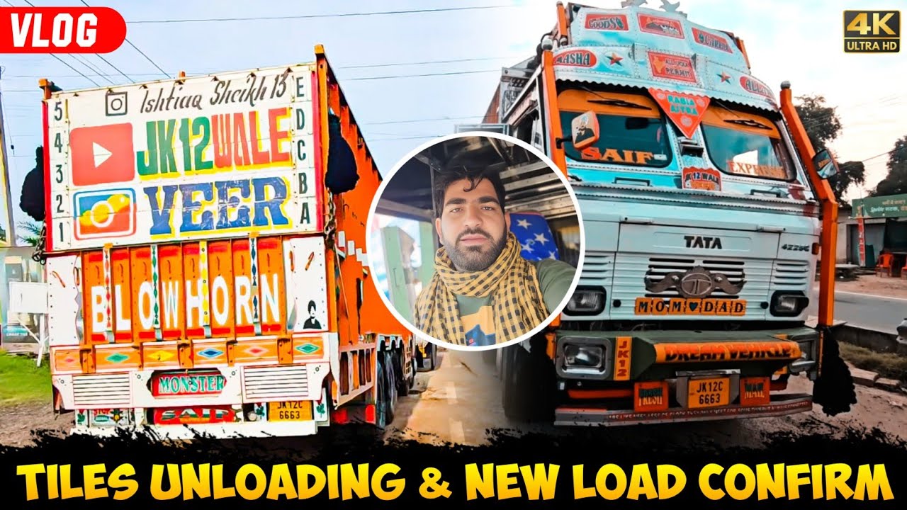 Back to truck srinagar ma unloding tile kar diya apple load confrm ...