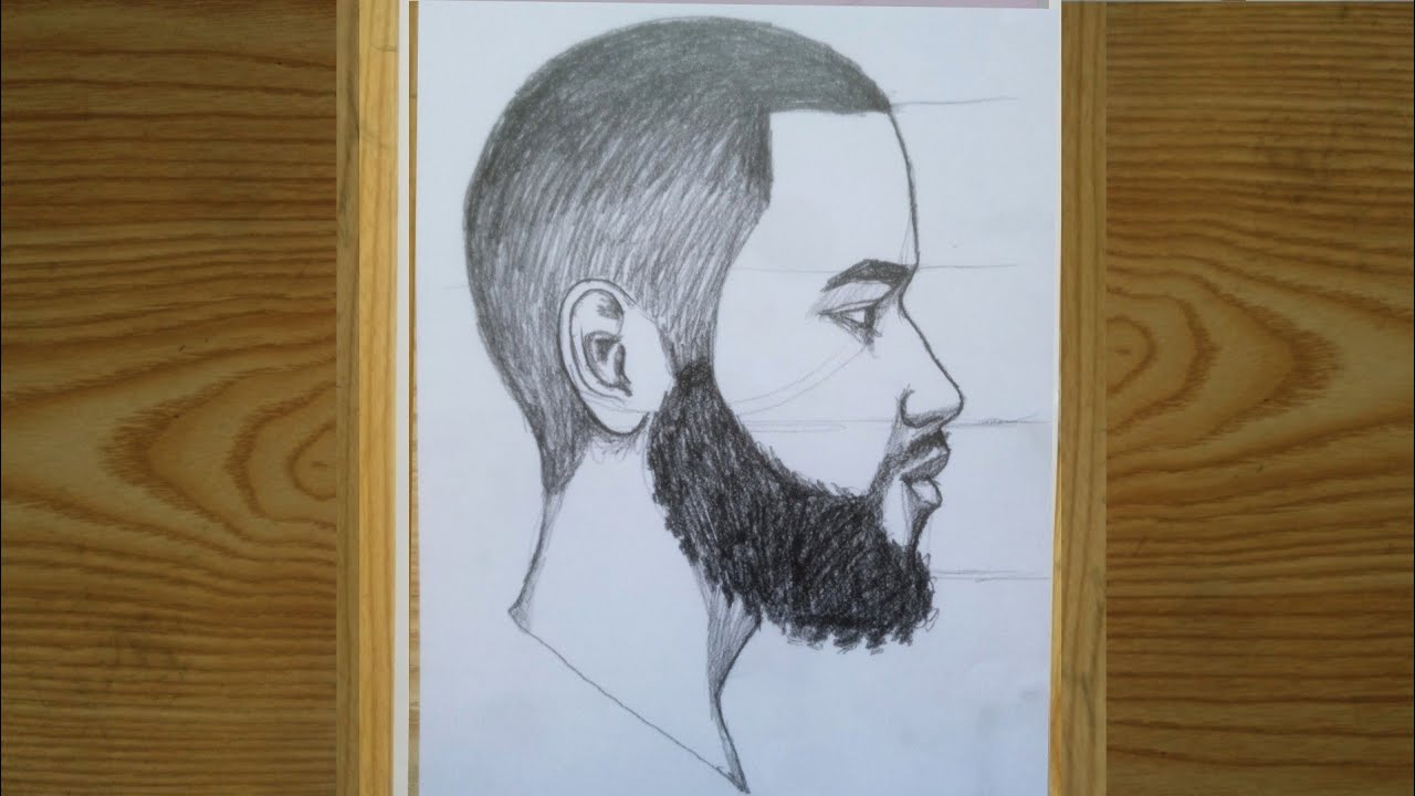 side face drawing boy / side face sketch of male / how to draw side ...