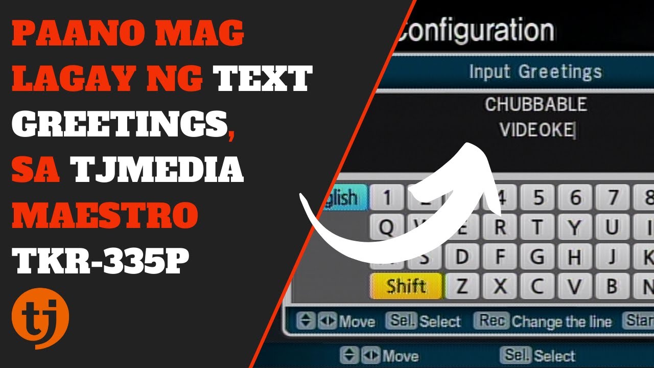 How to Add Text Greetings In Your TJ Media TKR-335P Videoke Player ...