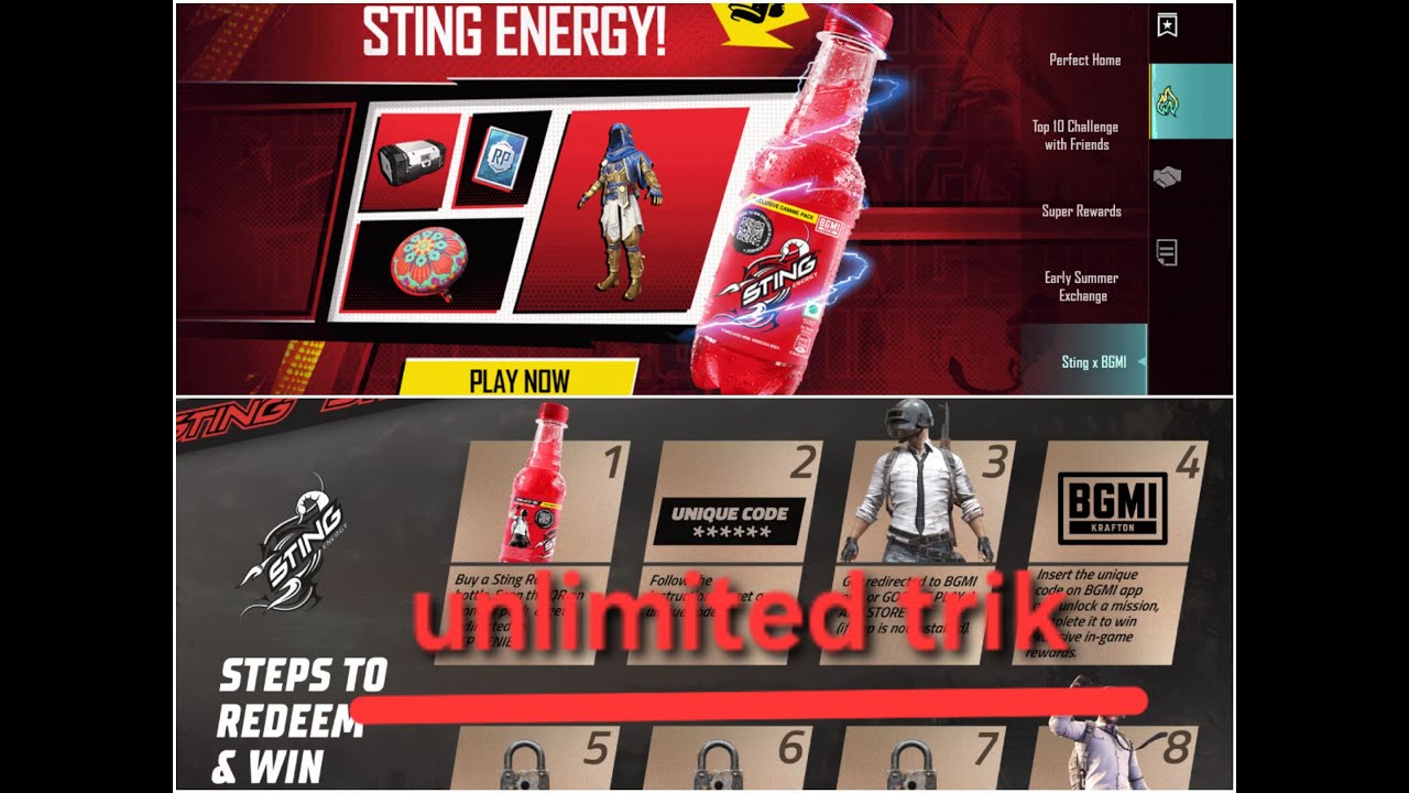 🔥🔥Bgmi x Sting Loot Easy Unlimited reward quick...expires soon 🔥🔥 - YouTube
