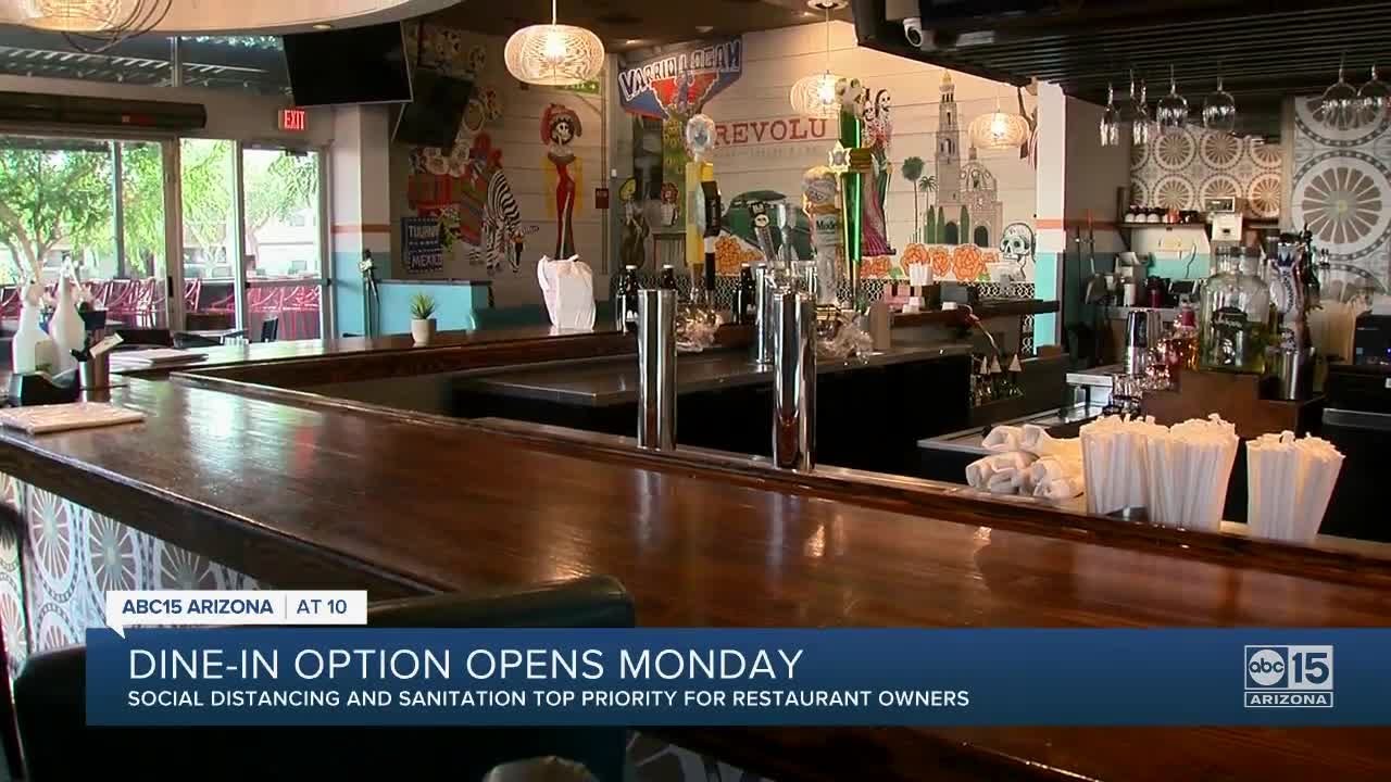 Dine-in options open in Arizona Monday - YouTube