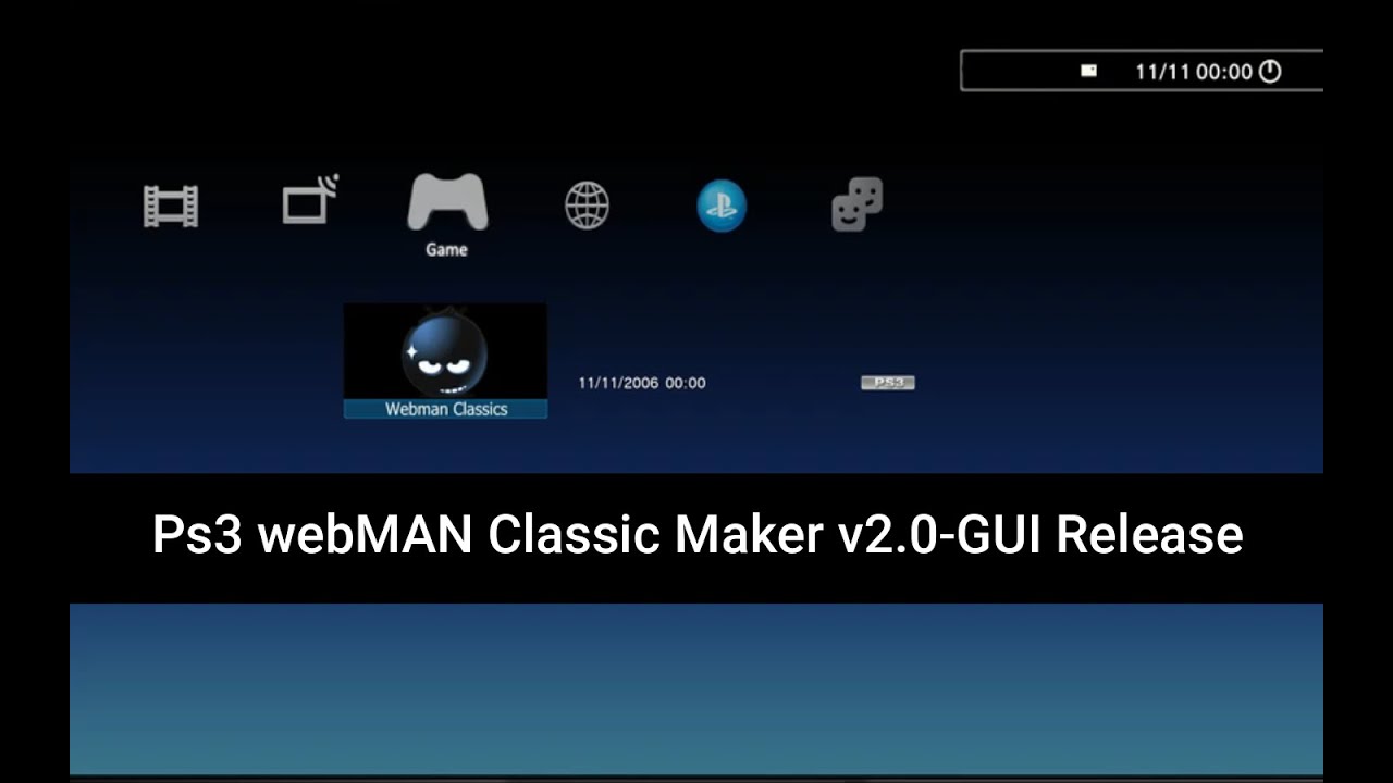 Ps3 Latest webMAN Classic Maker v2 0 GUI Release_How to download - YouTube