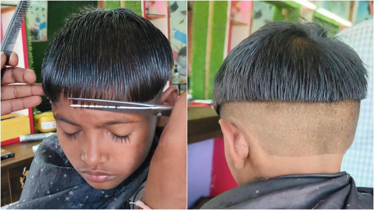 One Side Hair Cut For Kids - Step by Step Tutorial Video - YouTube