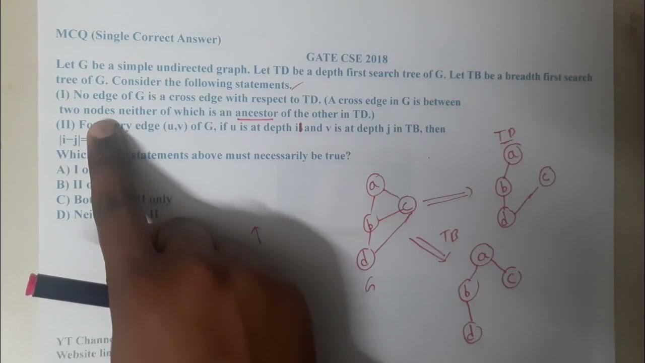 GATE CSE 2018 Q || Graph ||Data Structure || GATE Insights Version: CSE - YouTube