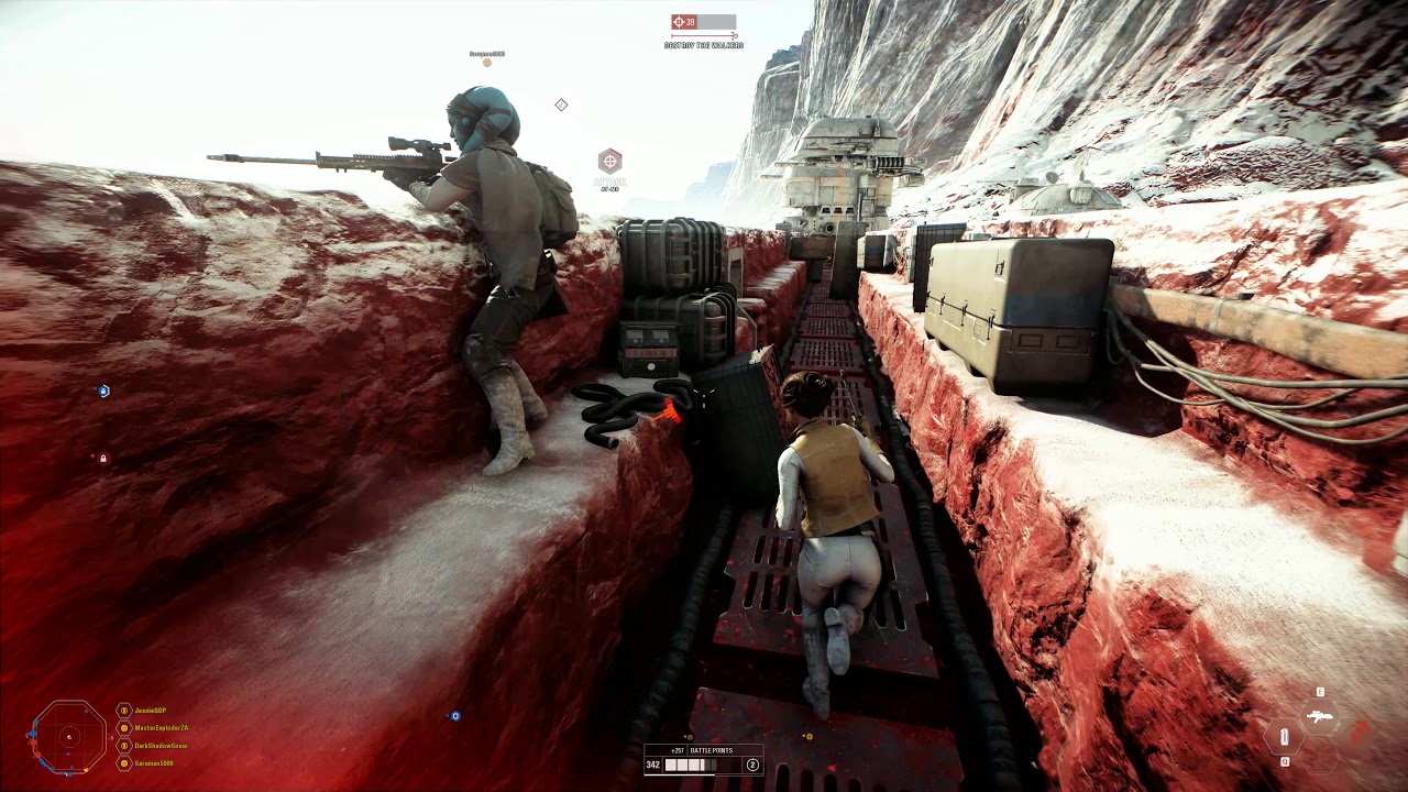 Star Wars Battlefront II Crait Leia Gameplay [4K] - YouTube