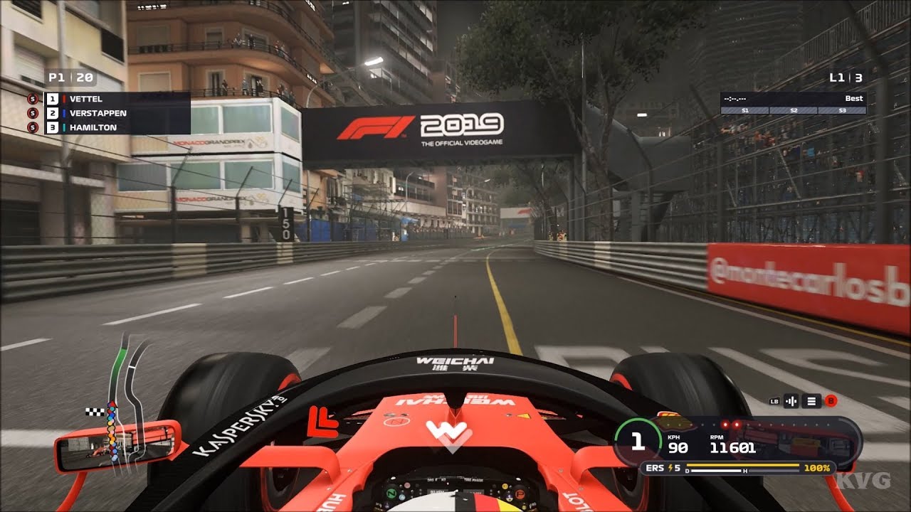 F1 2019 - Monaco Night Gameplay (PC HD) [1080p60FPS] - YouTube
