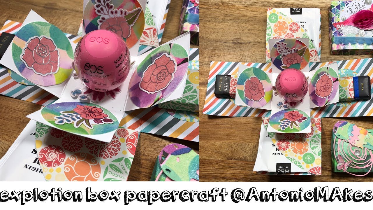 Explosion box- Positively papercraft youtube hop - YouTube