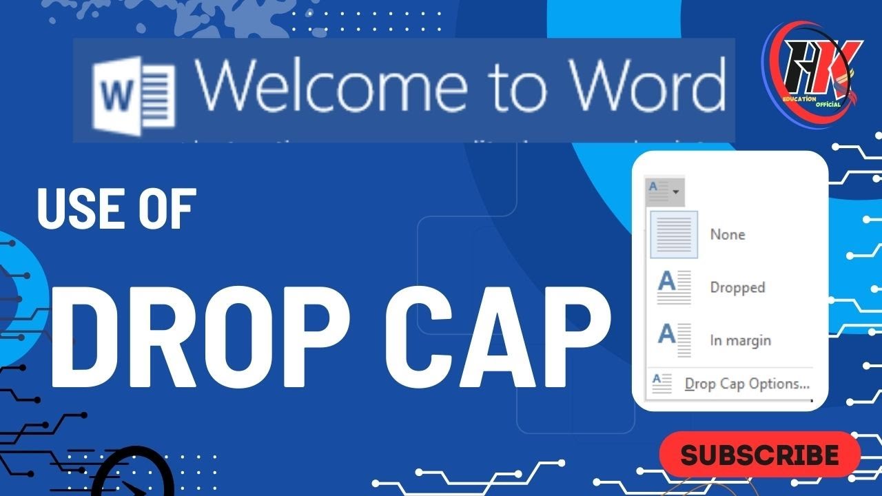 How to use drop cap in Ms Word | add drop cap on paragraph in ms word ...