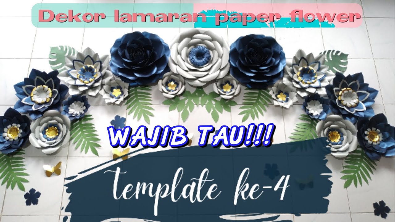 Dekorasi lamaran bunga kertas simpel dan elegant || Template #4 - YouTube