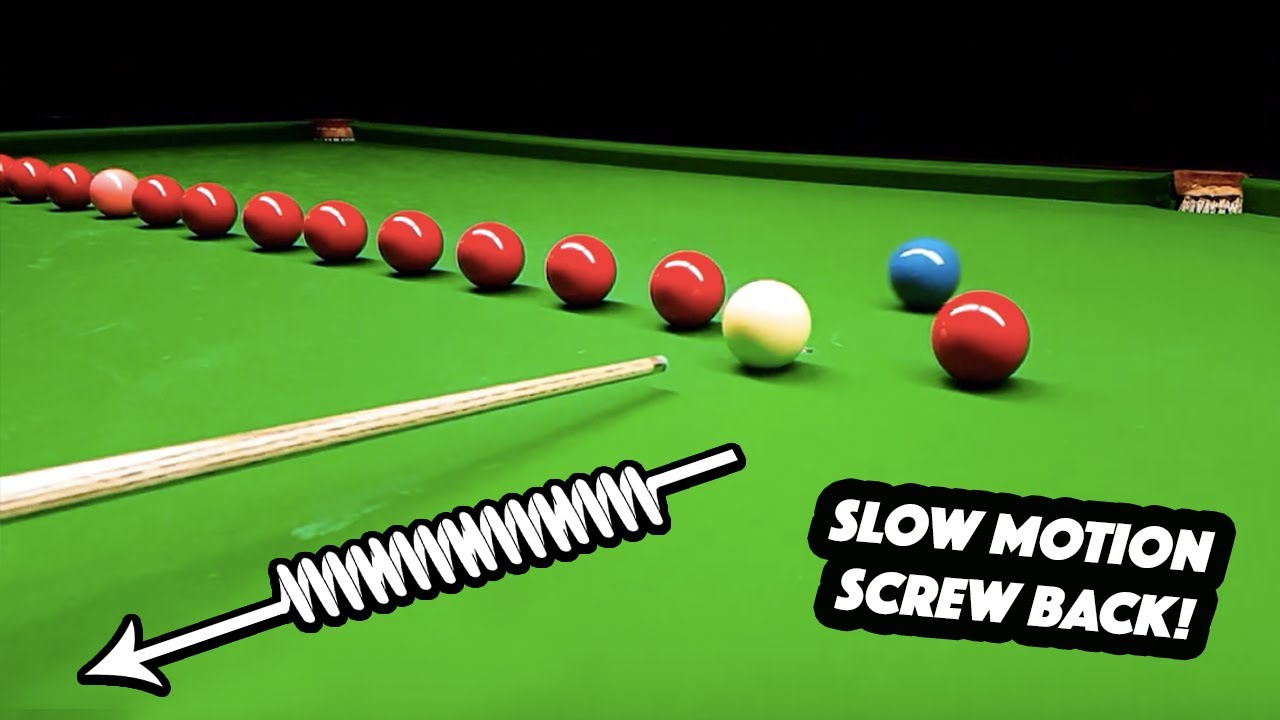 Snooker slow motion screw back - YouTube