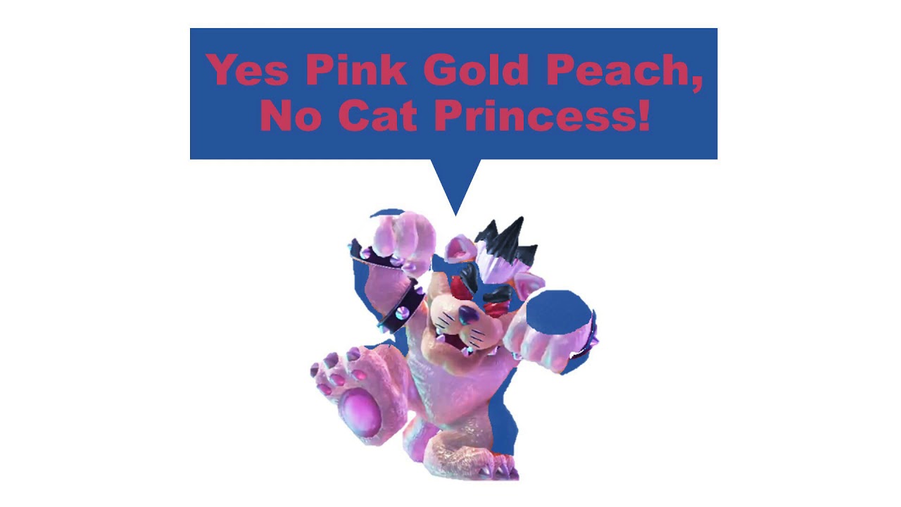 Dark Meowser says "Yes Pink Gold Peach, No Cat Princess" - YouTube