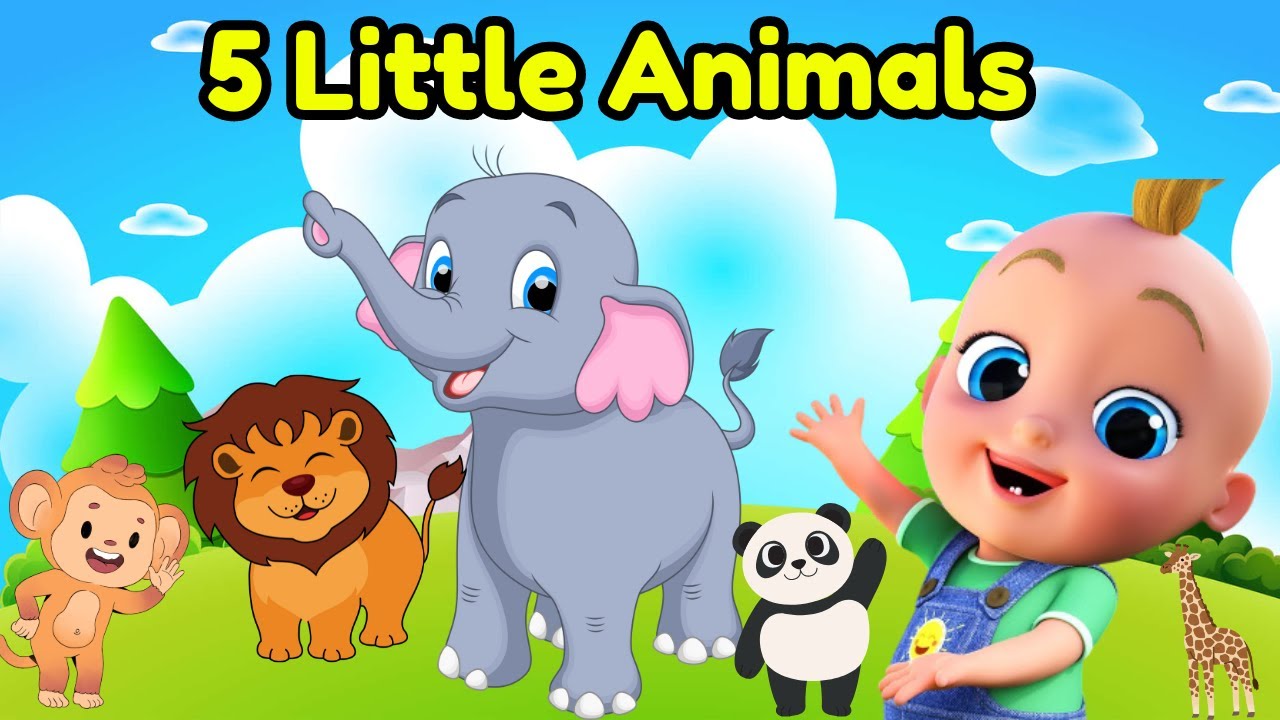 5 Little Animals || Kids Song || Cocomelon Nursery Rhyme - YouTube