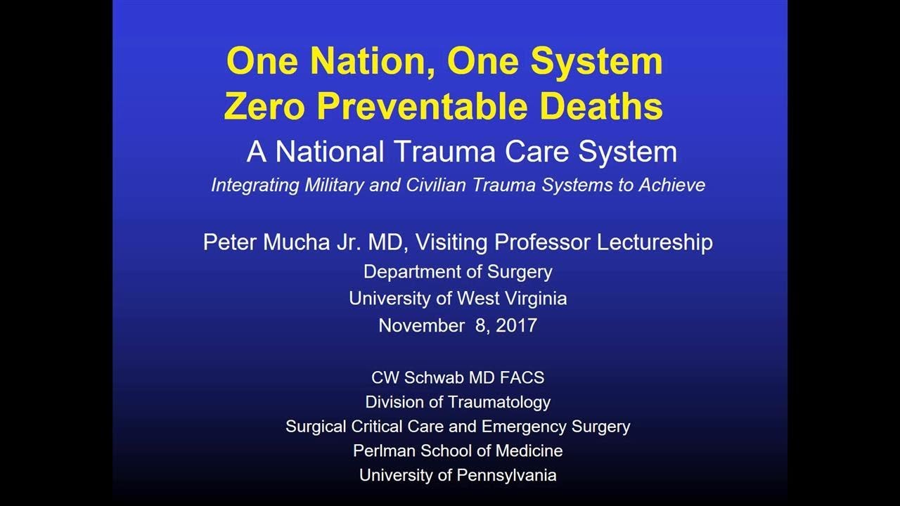 One Nation, One System, Zero Preventable Deaths - YouTube