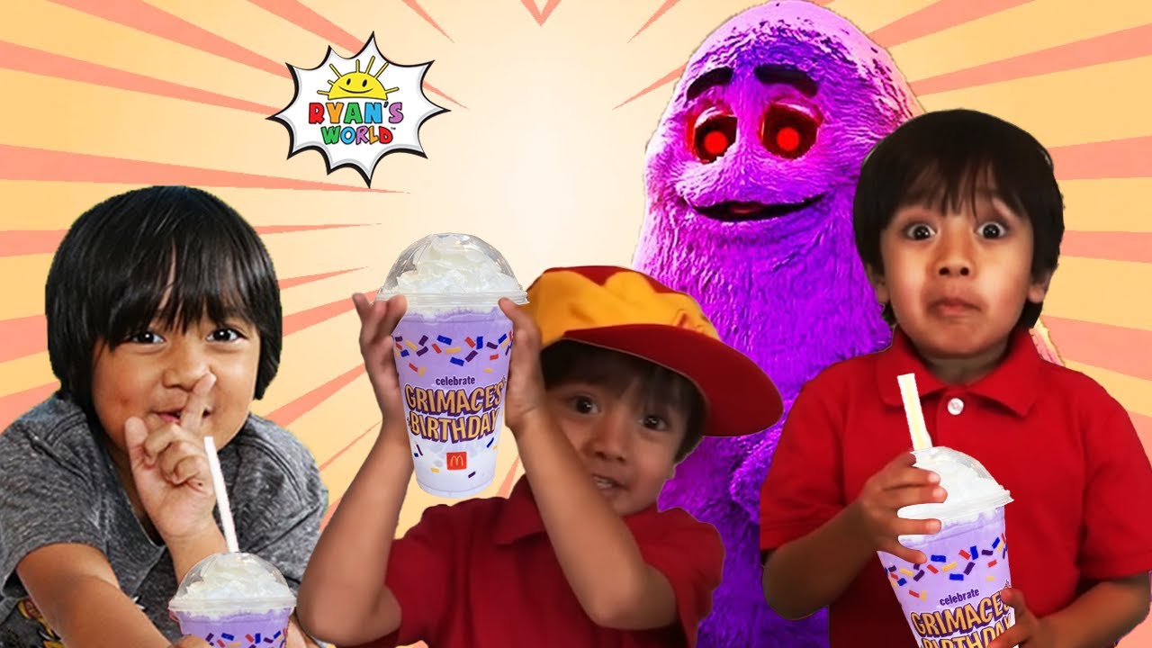 Ryan's World Try Grimace Shake Challenge in Real Life! Tag with Ryan ...