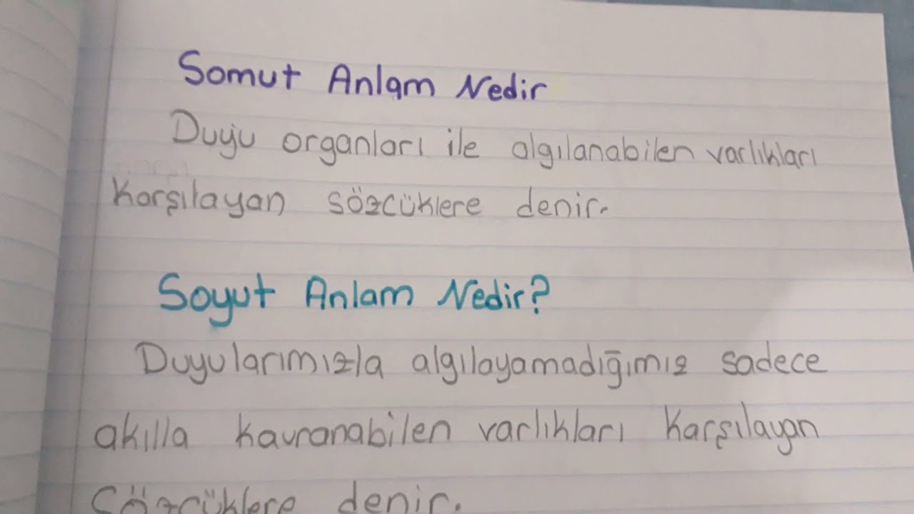 Soyut ve somut anlam nedir? - YouTube
