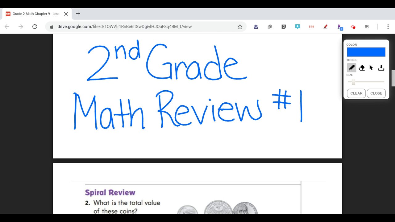Grade 2 - Math Spiral Review #1 - YouTube