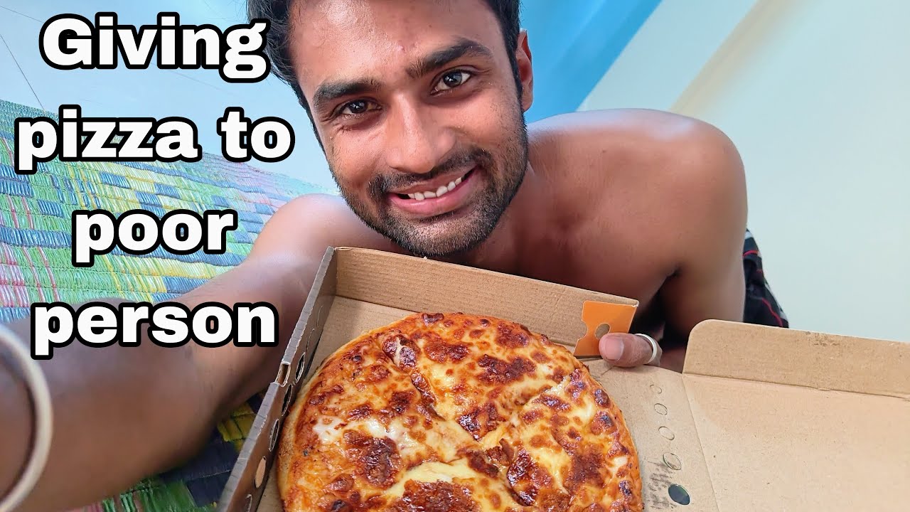 Giving pizza to poor person - YouTube