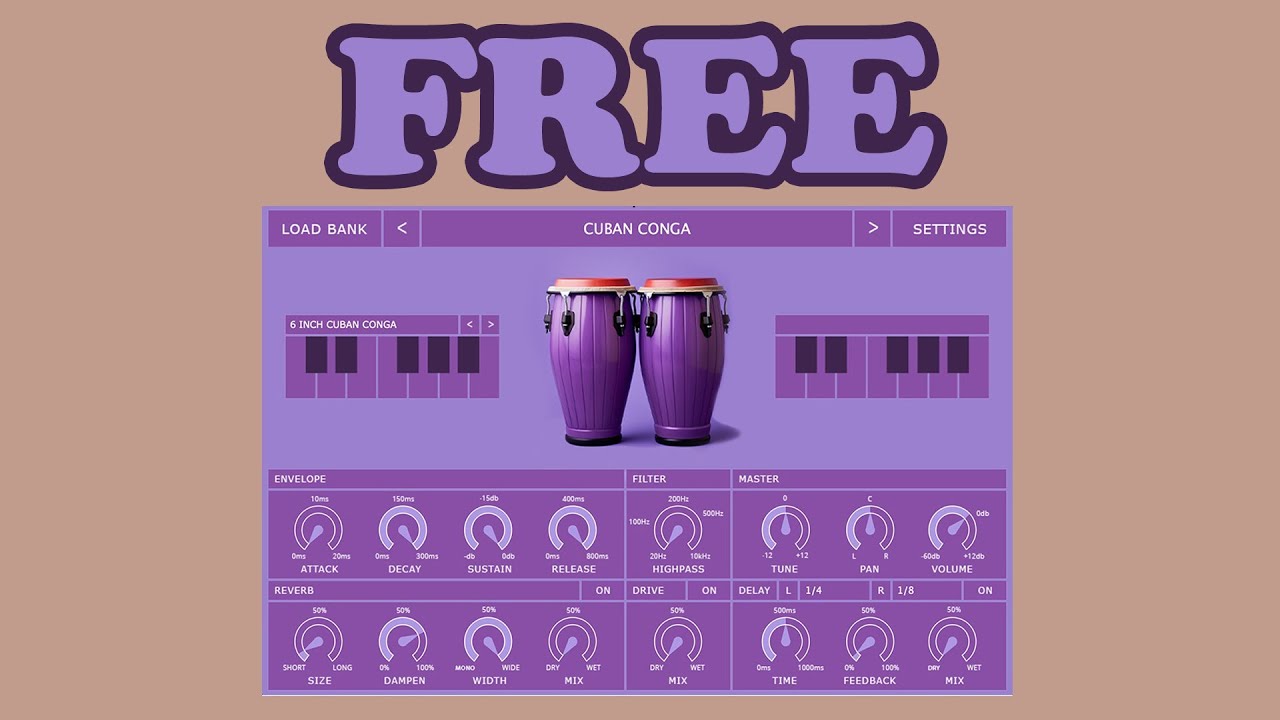 FREE FOR LIMITED TIME Cuban Conga by Audio Animals - YouTube