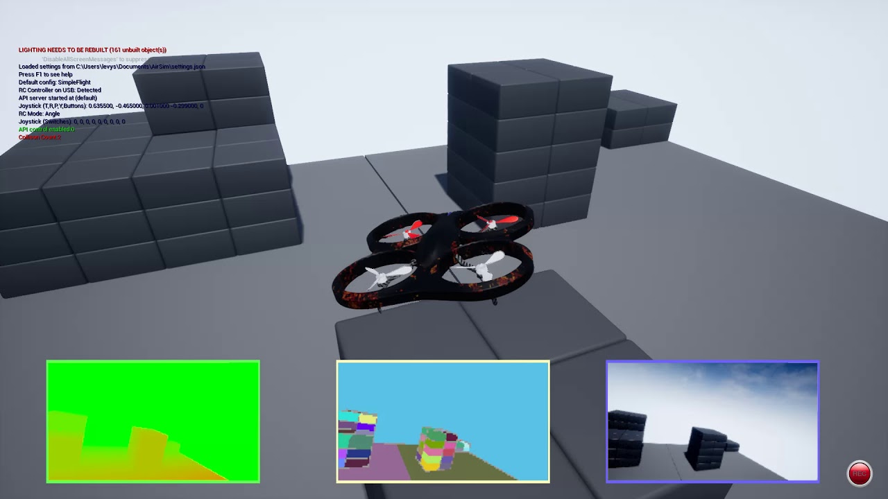 AirSim Blocks World - YouTube