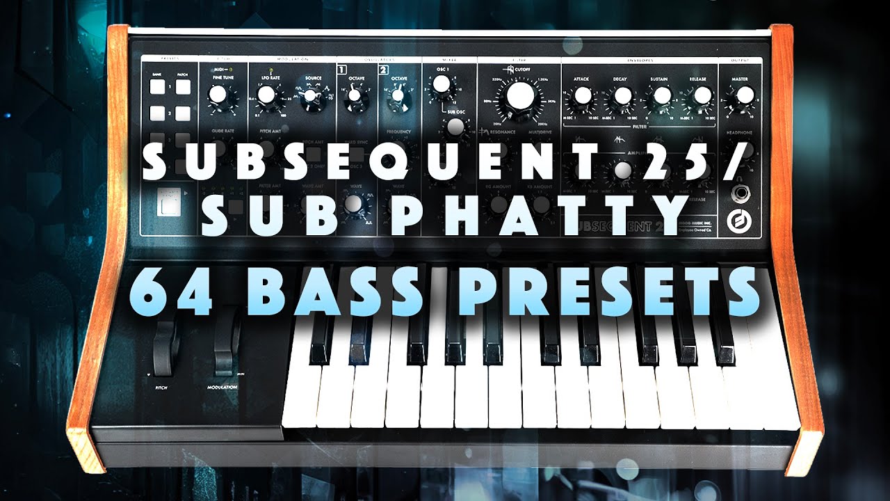 Moog Subsequent 25 & Sub Phatty: 64 Bass Patches/Presets - YouTube