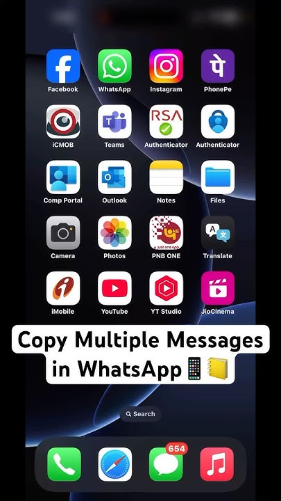 How to Copy Multiple Messages in WhatsApp on iPhone 📱📒 #iphonetricks #iphone #shorts #techshorts ...