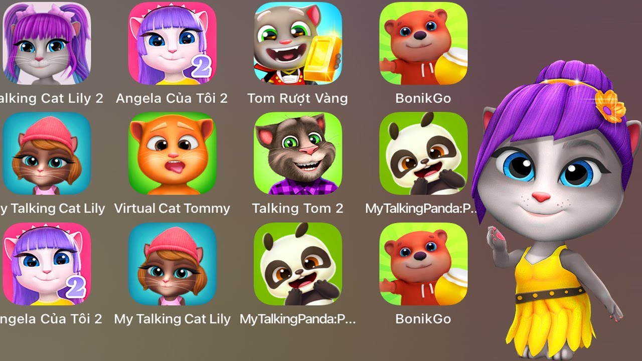 Talking Cat Lily,Angela,BonikGo,My Talking Cat Lily 2,My TalkingPanda ...