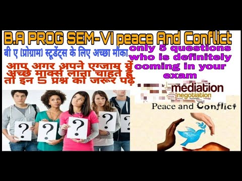 MOST IMPORTANT 5 QUESTIONS OF (PEACE AND CONFLICT)POL. SCIENCE, B.A ...