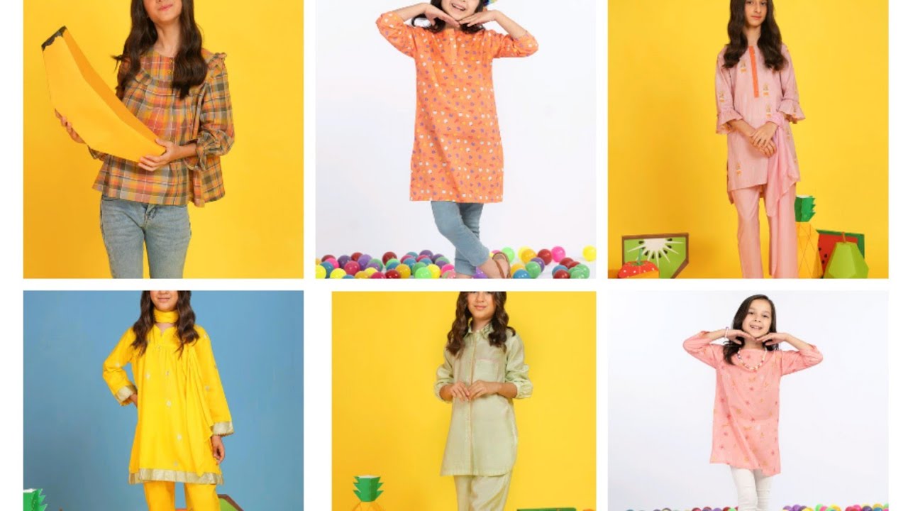 Alkaram Studio Kids Summer Collection By HAMZ//Alkaram Studio girl's Wear - YouTube