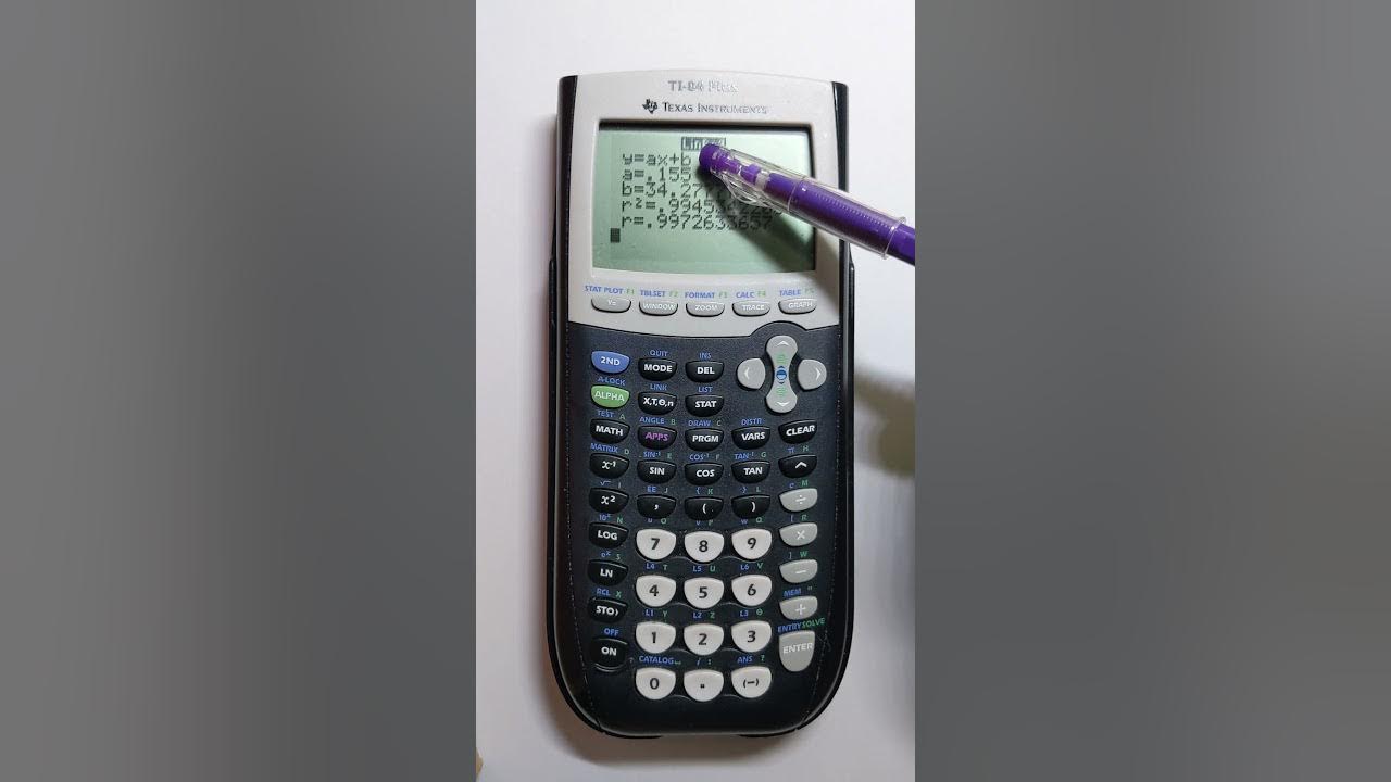 Find the Linear Regression Equation Using TI-83 - YouTube