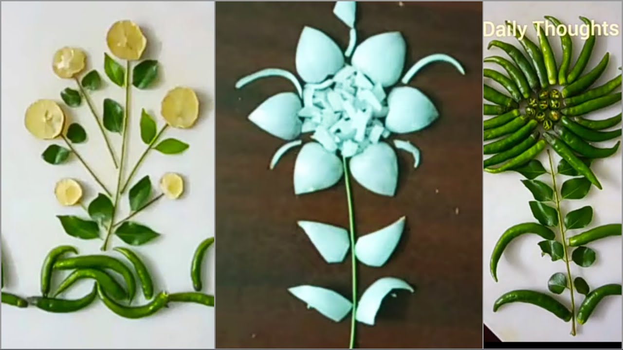 Vegetable Art | Plate Decoration Ideas || Vegetable Carving || Art in ...