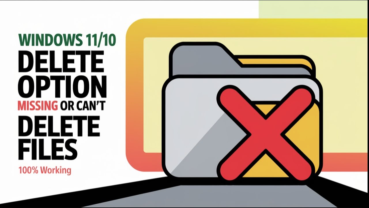 Delete Option Missing or Can't Delete Files in Windows 11/10? Here's ...