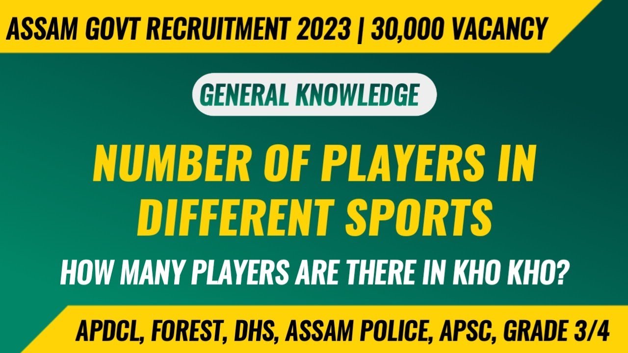 Players in Different Sports | General Knowledge | Forest, Assam Police, DHS, DME, Grade 3/4 ...