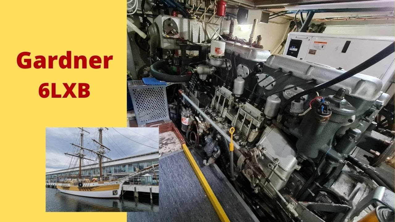Gardner 6LXB - Start Up of the Gardner Marine Diesel Engine in Lady ...