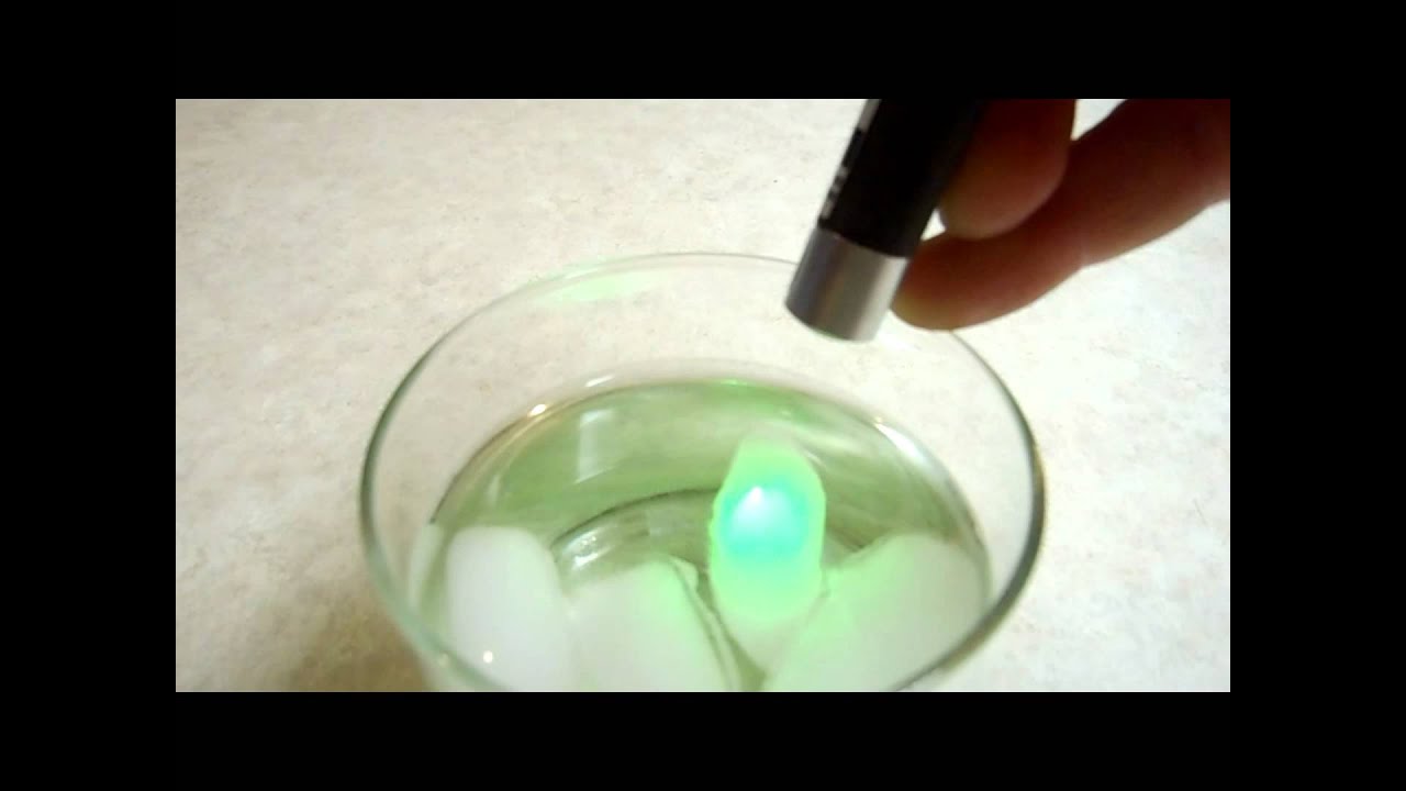 Green 5mW Laser Melts Ice in Water EPIC - YouTube