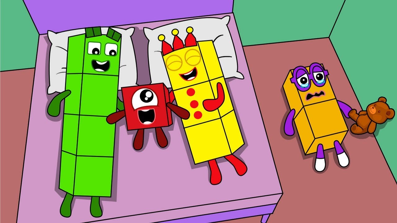 Numberblocks 1 is favorite BABY! NB 2 SAD LOSER SLEEPS on FLOOR ...
