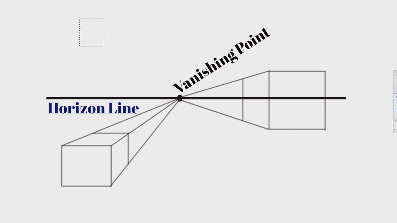 How to Draw One Point Perspective in Box Drawing - YouTube