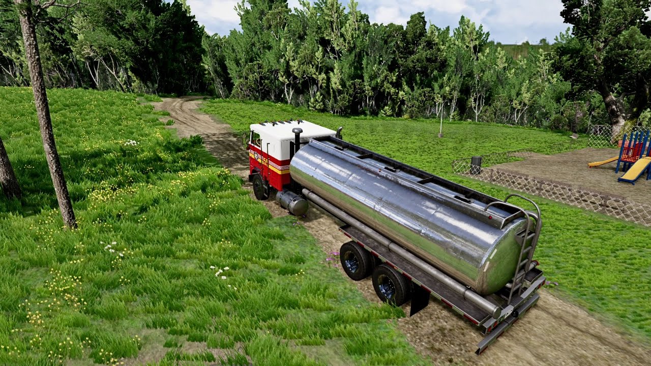 BeamNG - fire department tank truck - YouTube