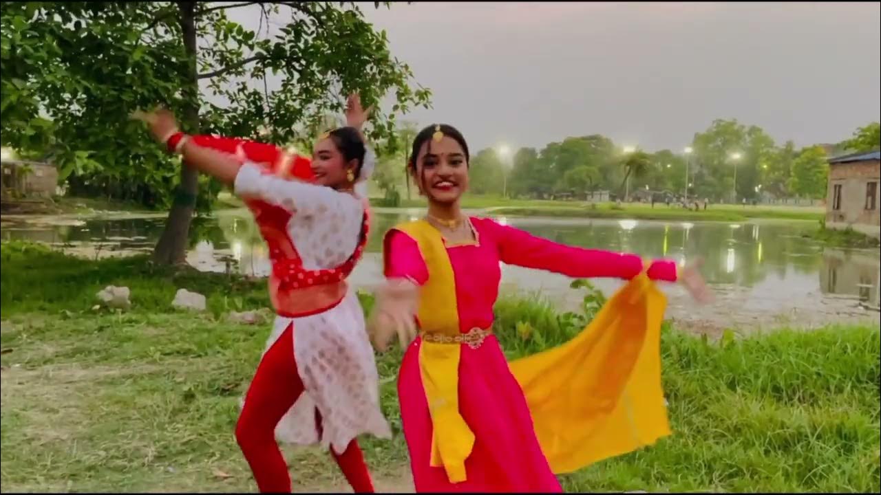 বাজে গো বীণা।Baje go Bina। Dance Cover by Debopriya Mondal and Srijani Sarkar। - YouTube