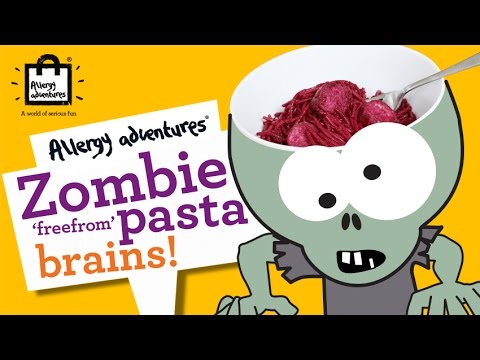 Fun Halloween recipe... Zombie 'freefrom' Pasta Brains! (Dairy, egg and ...