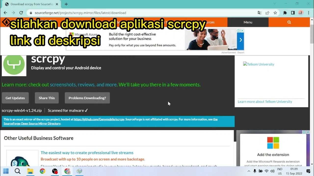 how to download and install scrcpy || mirroring android to pc - YouTube