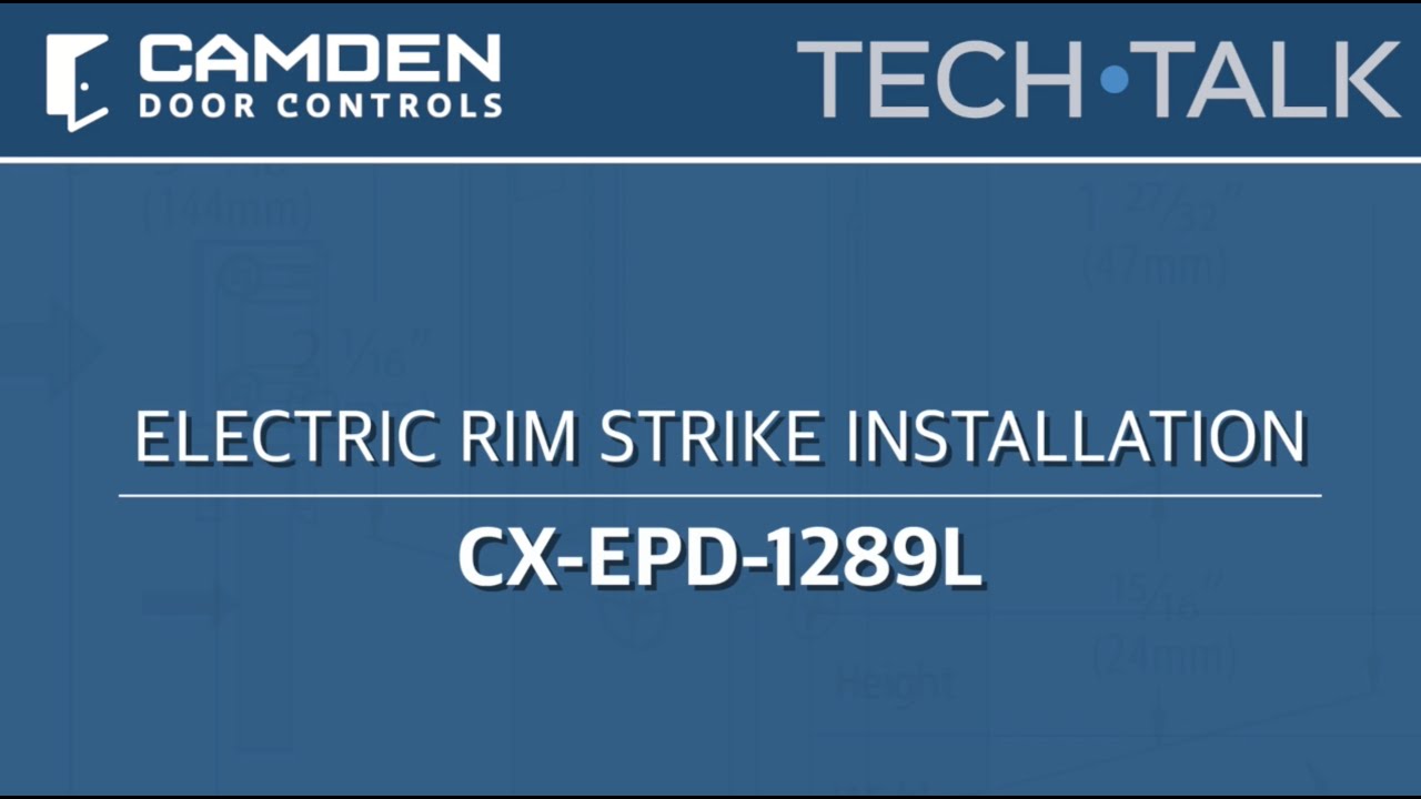 CX-EPD1289L - Electric RIM Strike Installation - YouTube