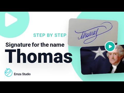 Signature for the name Thomas - YouTube