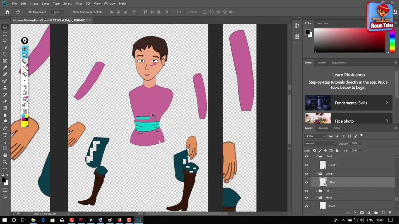 បៀបដាក់ឆ្អឹងតួអង្គតុក្កតា | How to Add bone for make Animation | Cartoon Animator 4 - YouTube