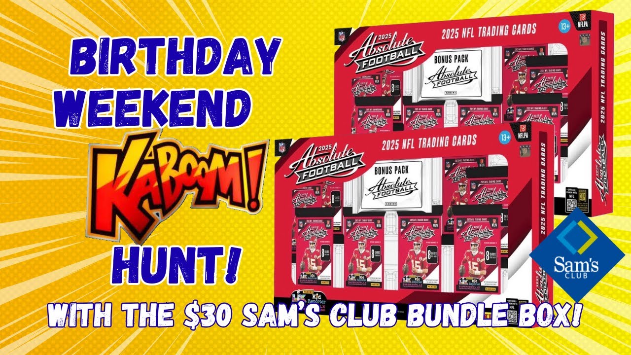 KABOOM HUNT ON A $30 BUNDLE BOX! OPENING THE 2025 ABSOLUTE FOOTBALL SAM ...